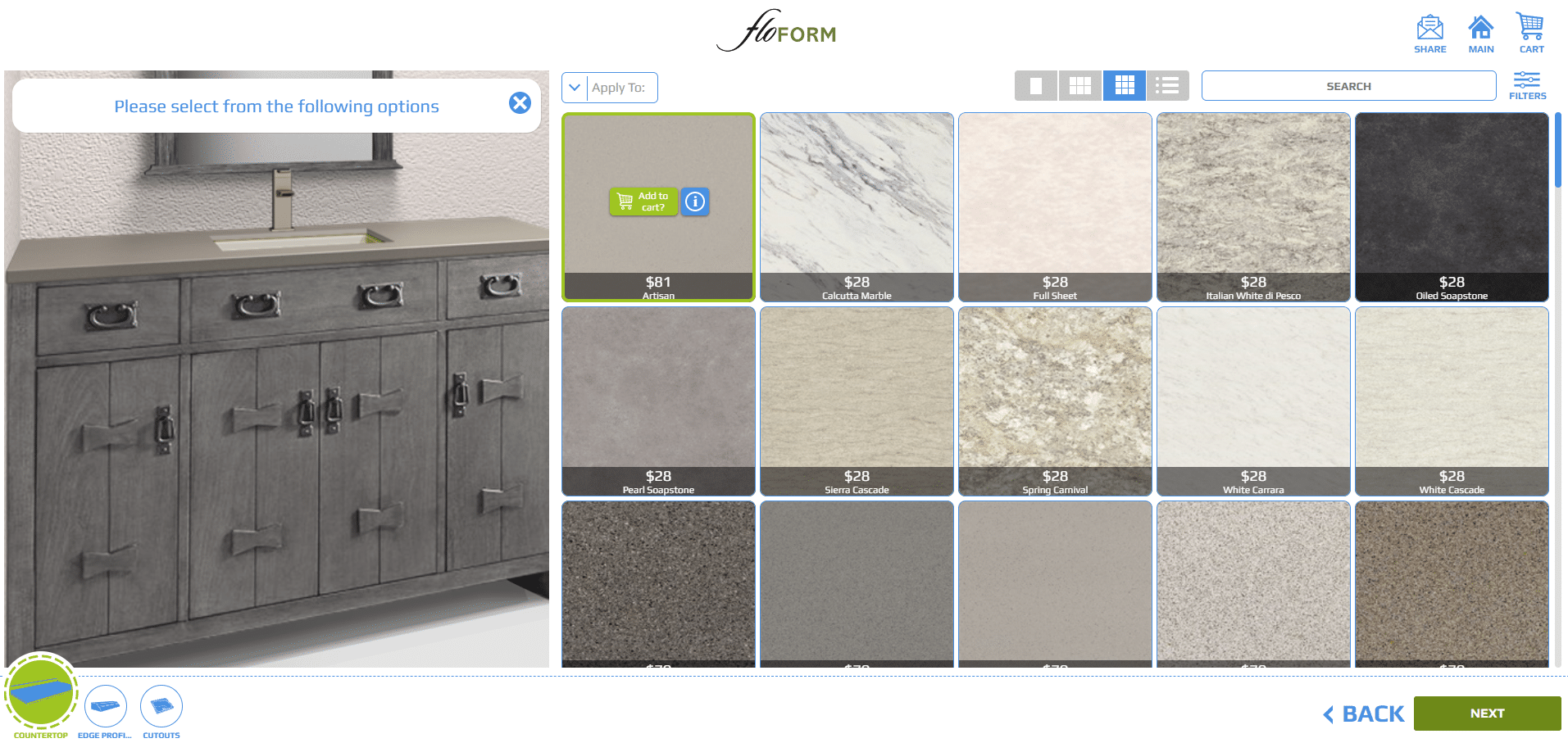 Design & Quote Countertops | FLOFORM Countertops