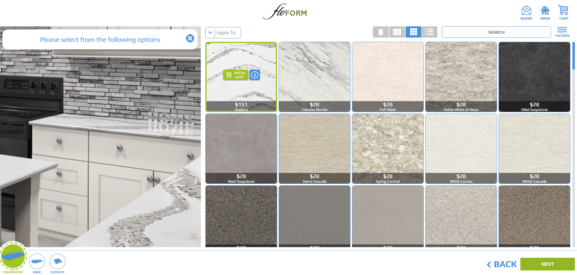 Design & Quote Countertops | FLOFORM Countertops